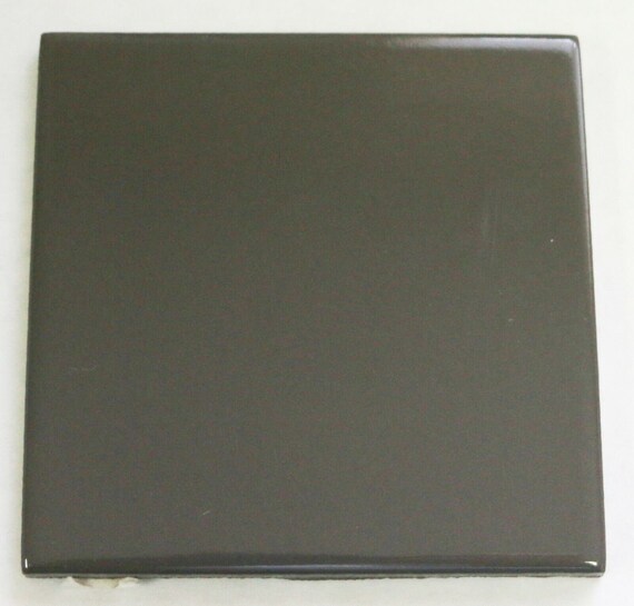 4x4 Tile Black Slate Glossy Wall Border Vintage Mosaic Ceramic - Etsy