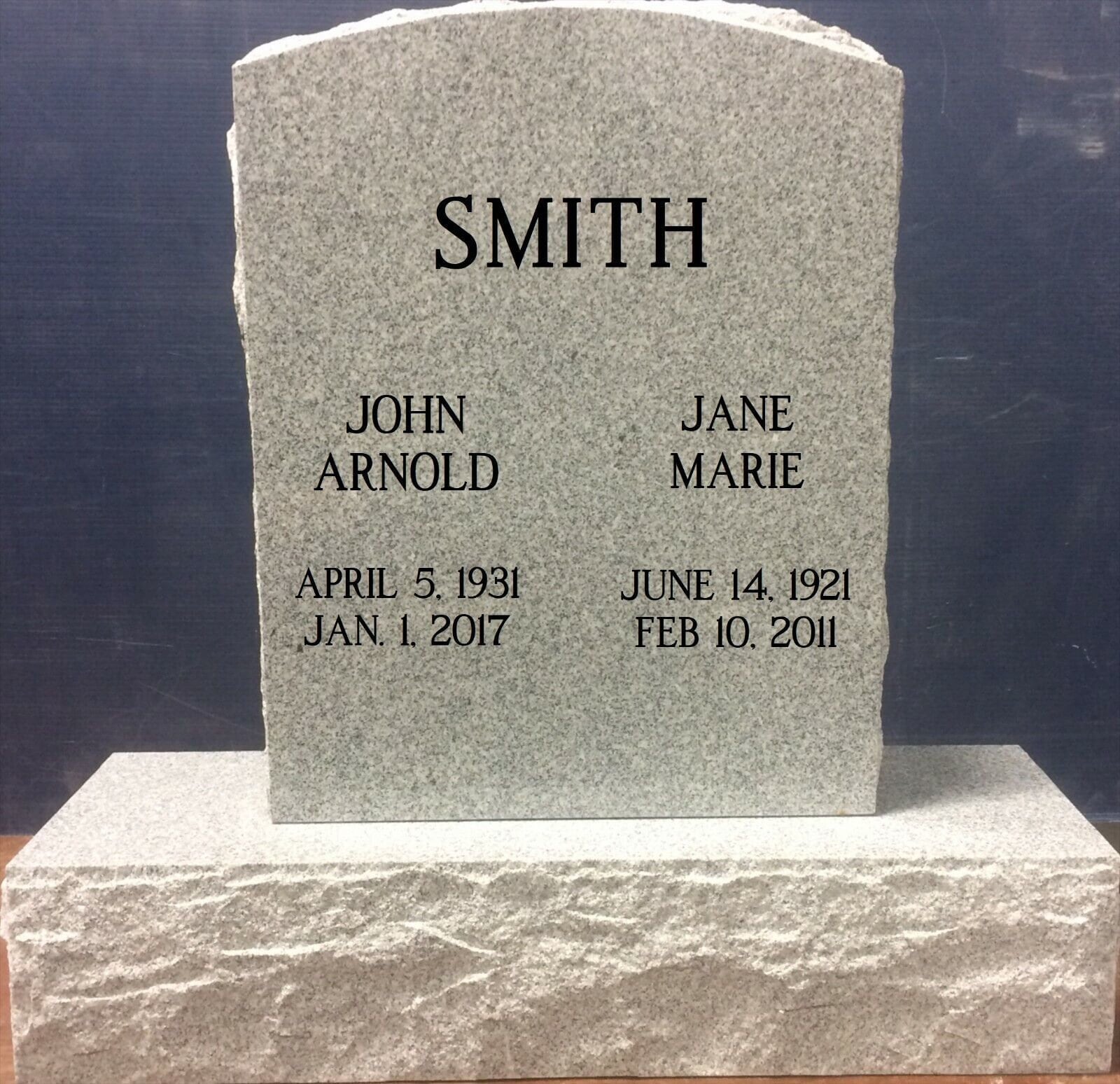 Oriental Gray Granite Monument Headstone | Oval Top Gravestone ...