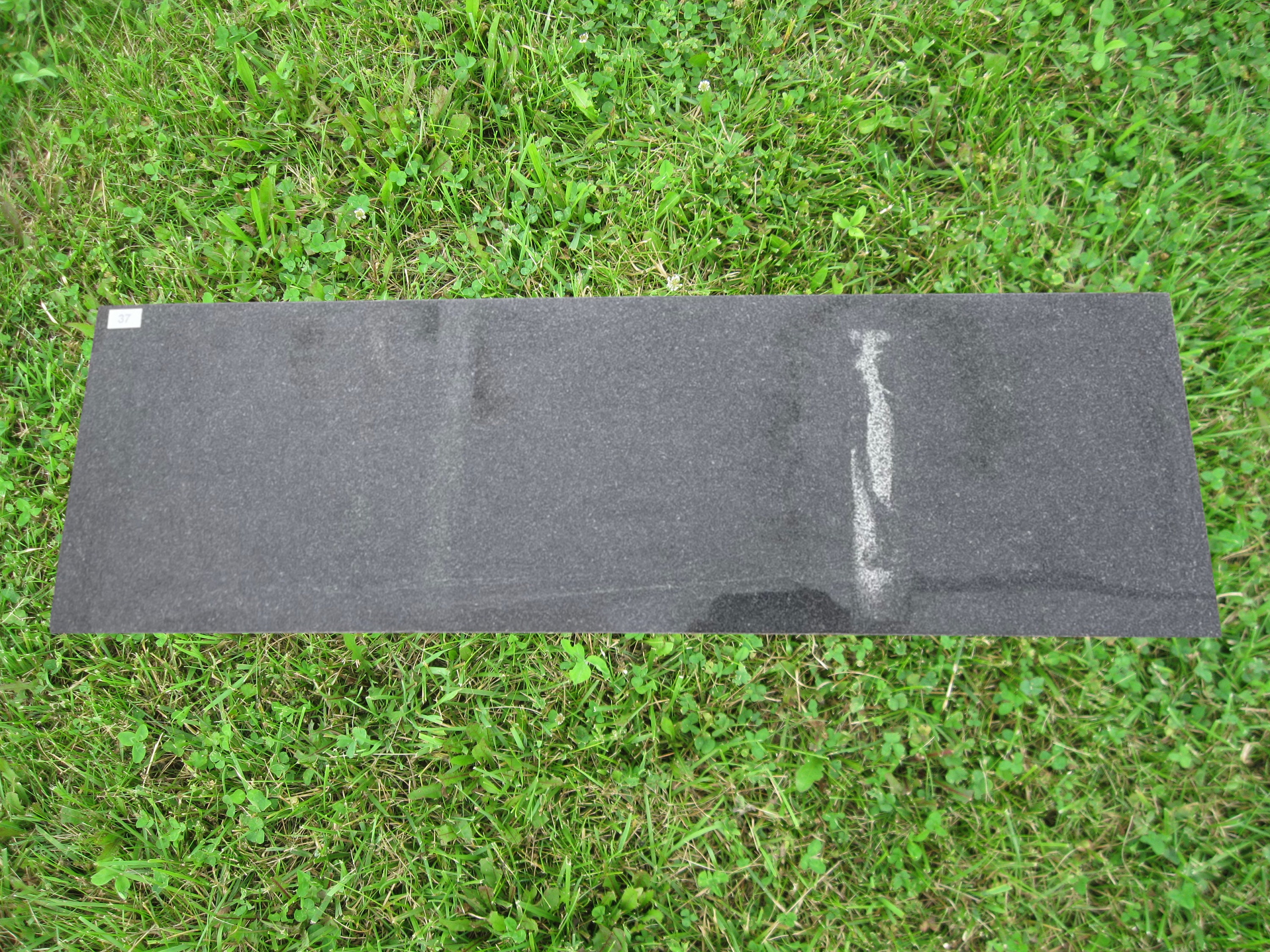 Black Granite Double Grass Cemetery Marker Stone Head Tomb Grave DGM-37 ...