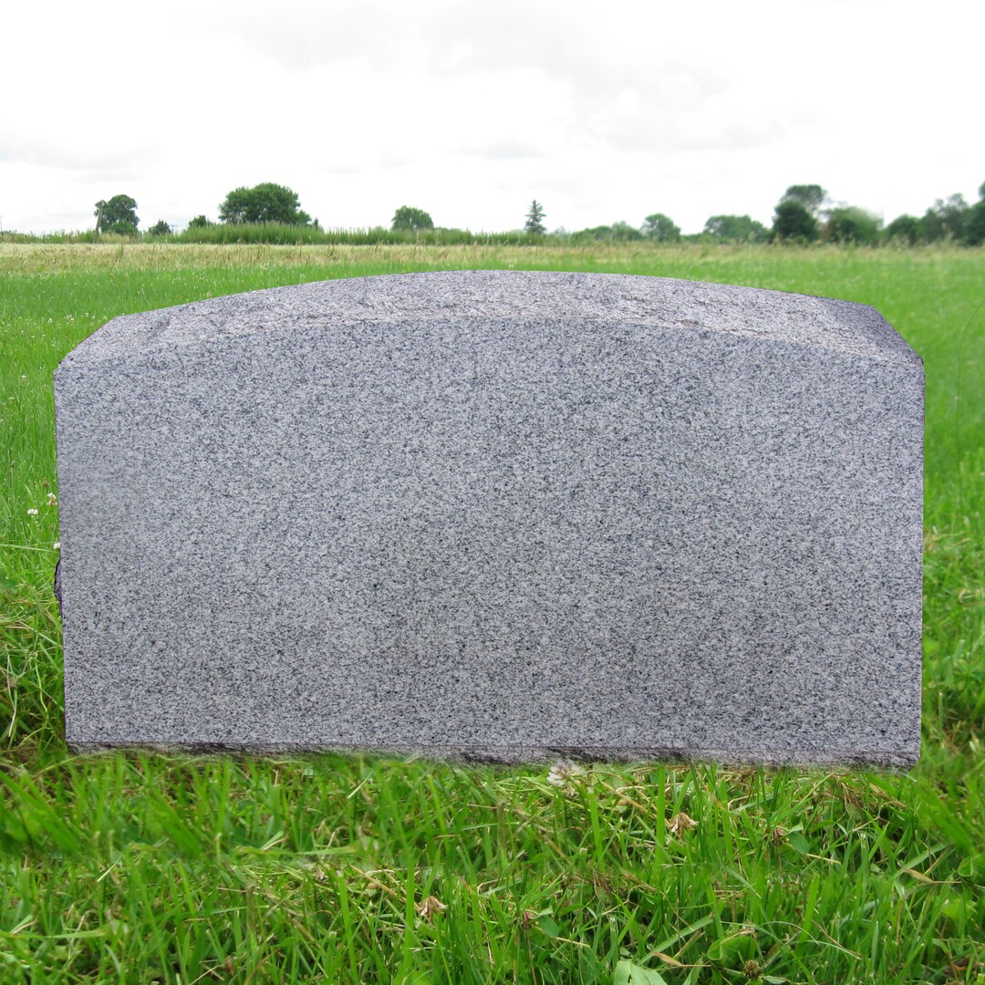 Gray Granite Slant Headstone Monument 27"x14"x10.5" Engrave Ship ...