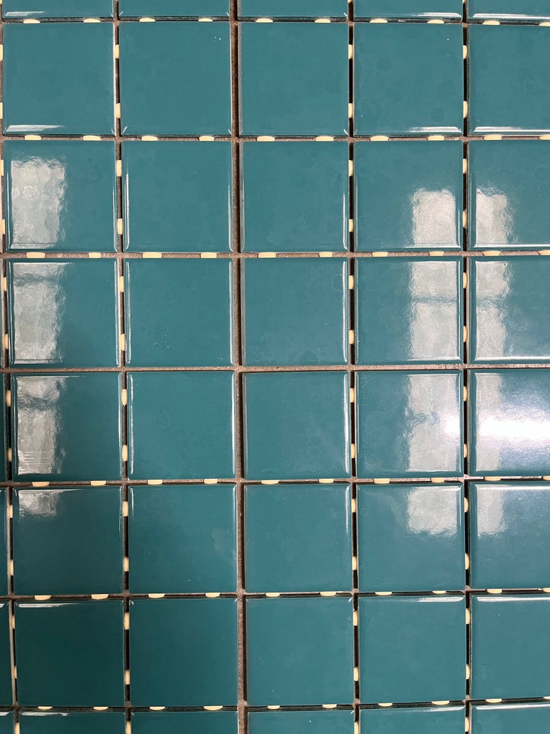 3x3* Teal Ceramic Tile Mosaic Arts Crafts Daltile 1462 - Etsy