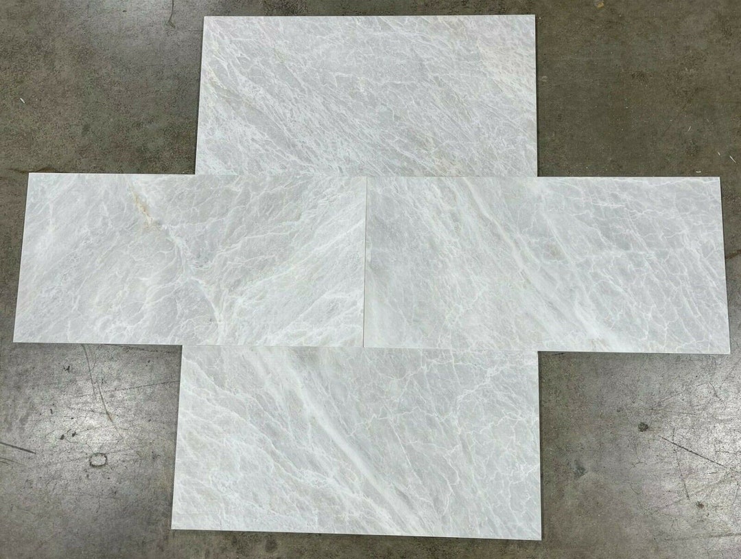 12x24 Iceberg Marble Tile Floor Honed Natural Stone Kitchen 125 Tiles T ...