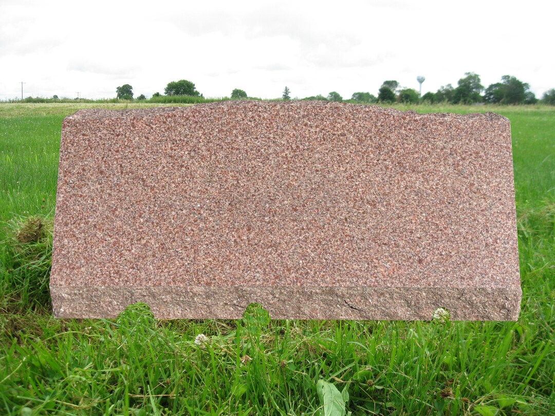 Red Granite Slant Monument SL-44 | Cemetery Headstone | Grave Marker ...