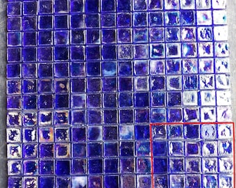 Premium Quality 3x3 Cobalt Blue Square Pattern Porcelain Mosaic Floor ...