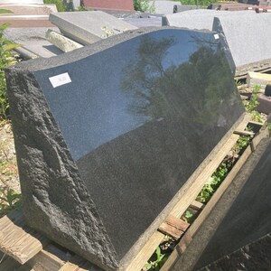 Black Granite Slant Monument Cemetery Headstone Grave Marker - Etsy
