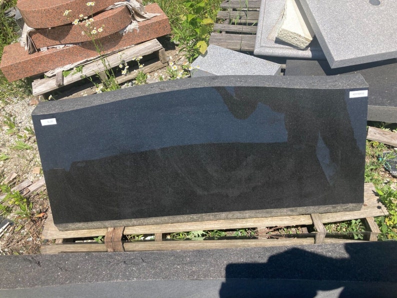 Black Granite Slant Monument Cemetery Headstone Grave Marker - Etsy
