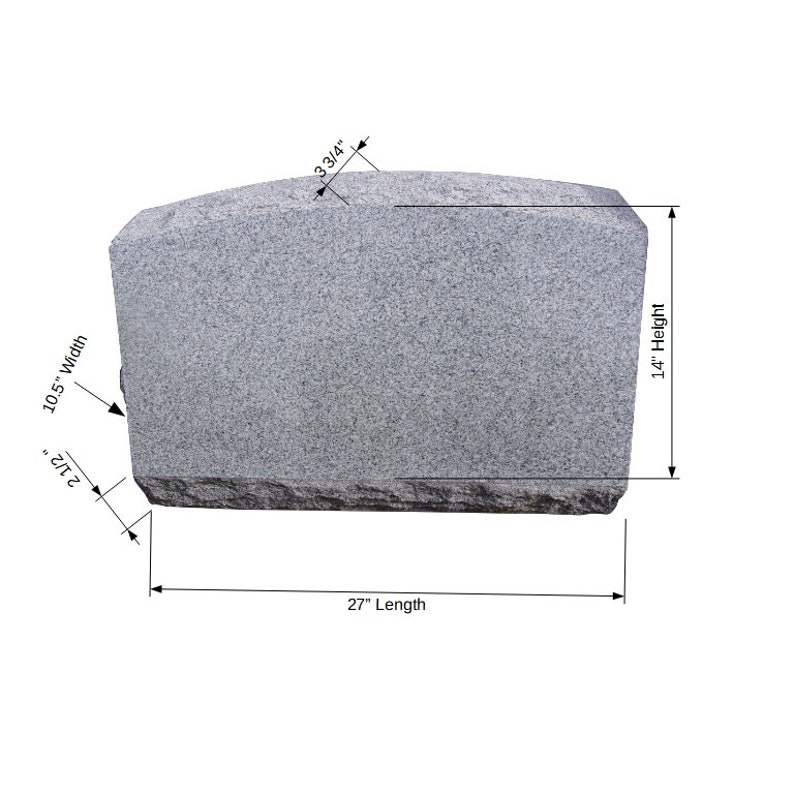 Gray Granite Slant Monument Headstone With Ceramic Photo, Design, and ...