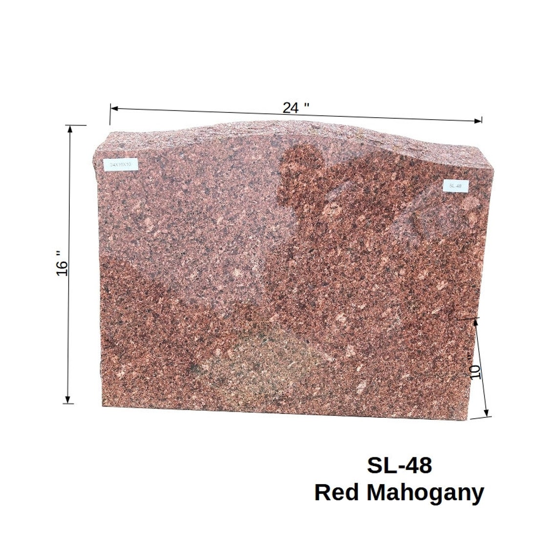 Red Granite Slant Monument SL-48 | Cemetery Headstone | Grave Marker ...