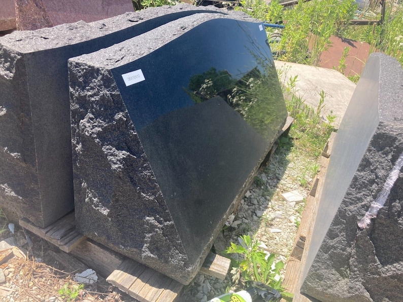 Black Granite Slant Monument Cemetery Headstone Grave Marker - Etsy