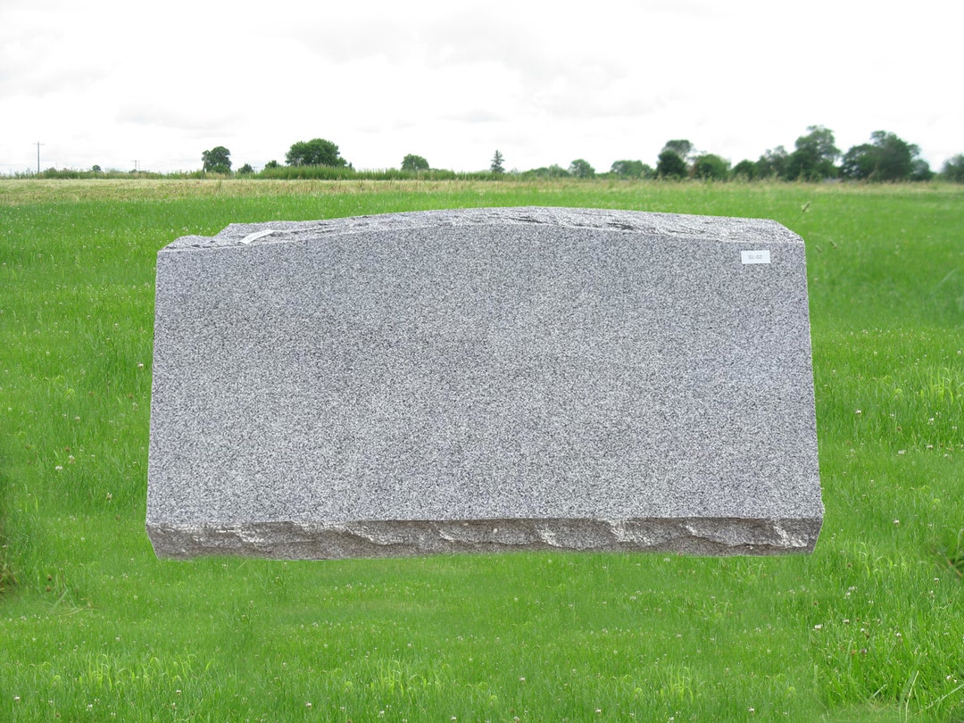 Gray Granite Slant Monument SL-52 | Cemetery Headstone | Grave Marker ...