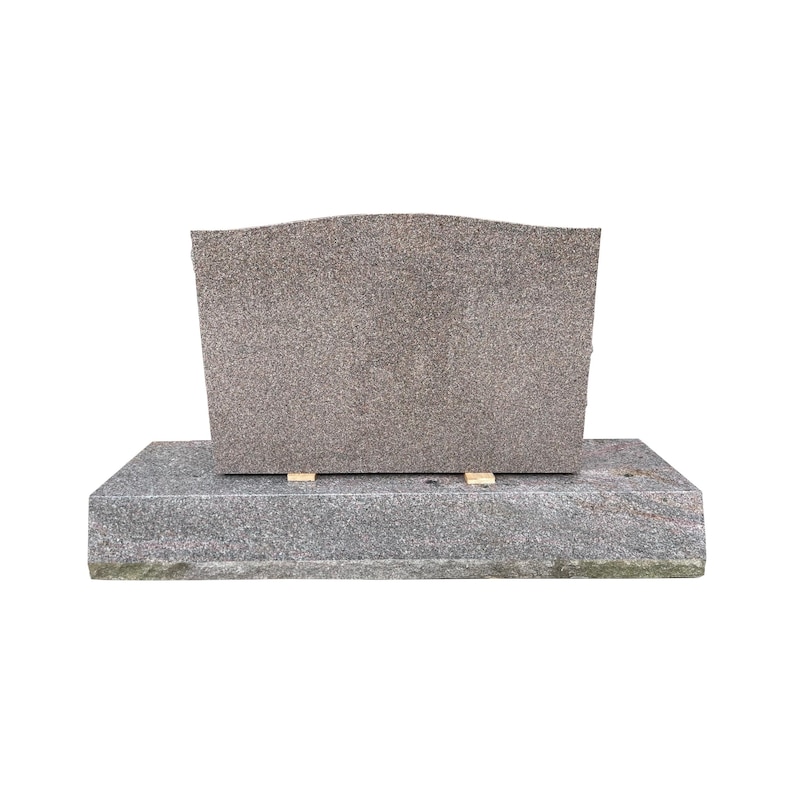 Medium Pink Granite Serpentine Monument MN-26B | Rock Pitch Headstone ...