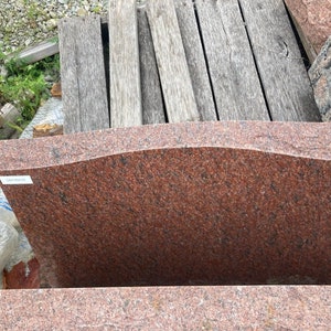 Red Granite Slant Monument Cemetery Headstone Grave Marker - Etsy