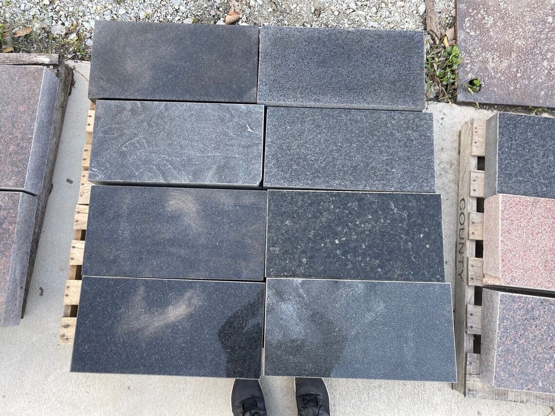 Black Galaxy Granite Cemetery Grass Headstone Flat Grave - Etsy