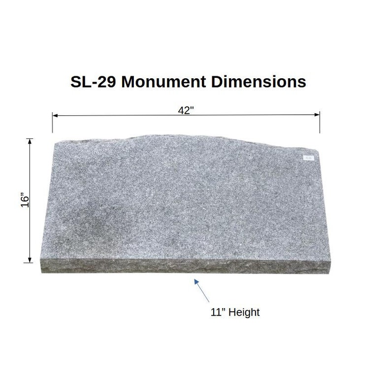 Gray Granite Slant Monument Cemetery Headstone Grave Marker SL-29 - Etsy