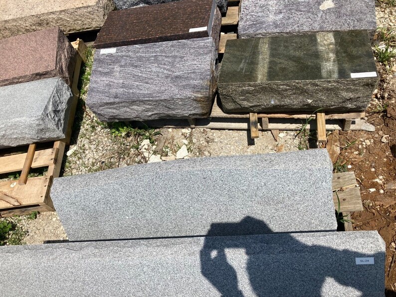 Gray Granite Slant Monument Cemetery Headstone Grave Marker - Etsy