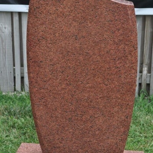 Monument Granite Memorial Grave Red Tombstone Marker Cemetery - Etsy