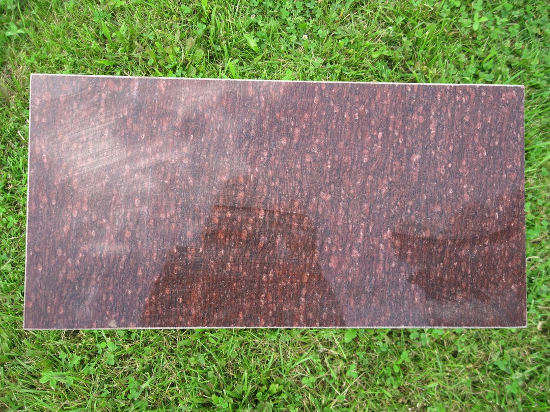 Cats Eye Red Granite Cemetery Grass Headstone Flat Grave Marker 24x12 ...