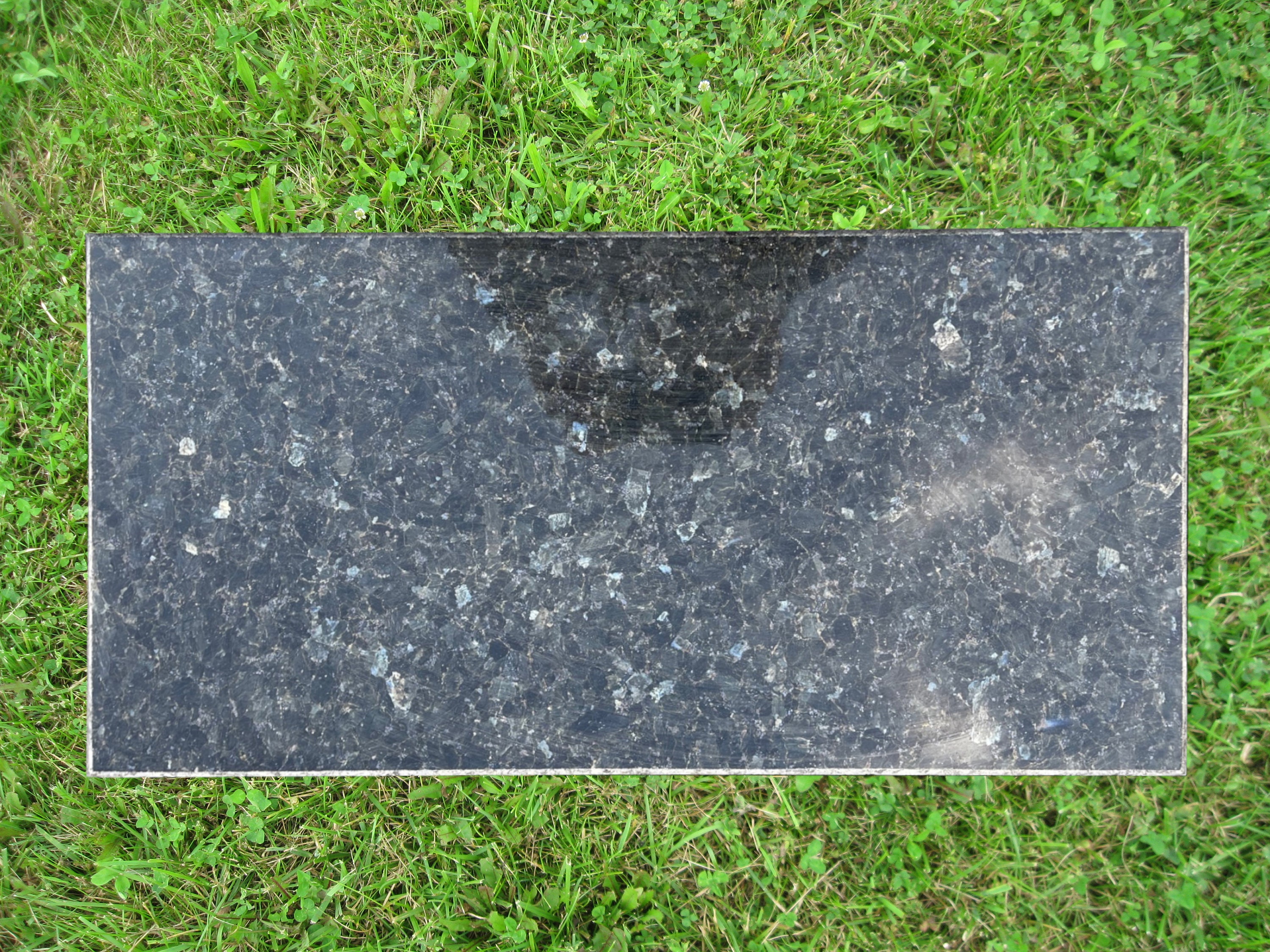 Emerald Pearl Granite Flat Headstone 24x12 | Cemetery Grass Grave ...