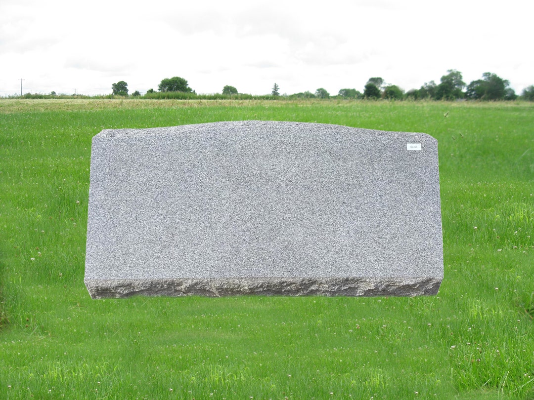 Gray Granite Slant Monument SL-50 | Cemetery Headstone | Grave Marker ...