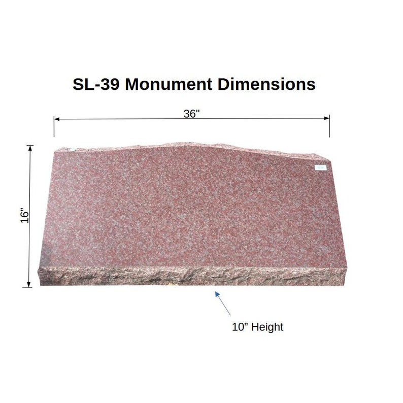 Red Granite Slant Monument SL-39 | Cemetery Headstone | Grave Marker ...