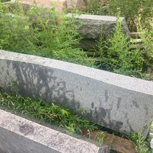 Bahama Blue Granite Western Slant Monument Cemetery Headstone - Etsy