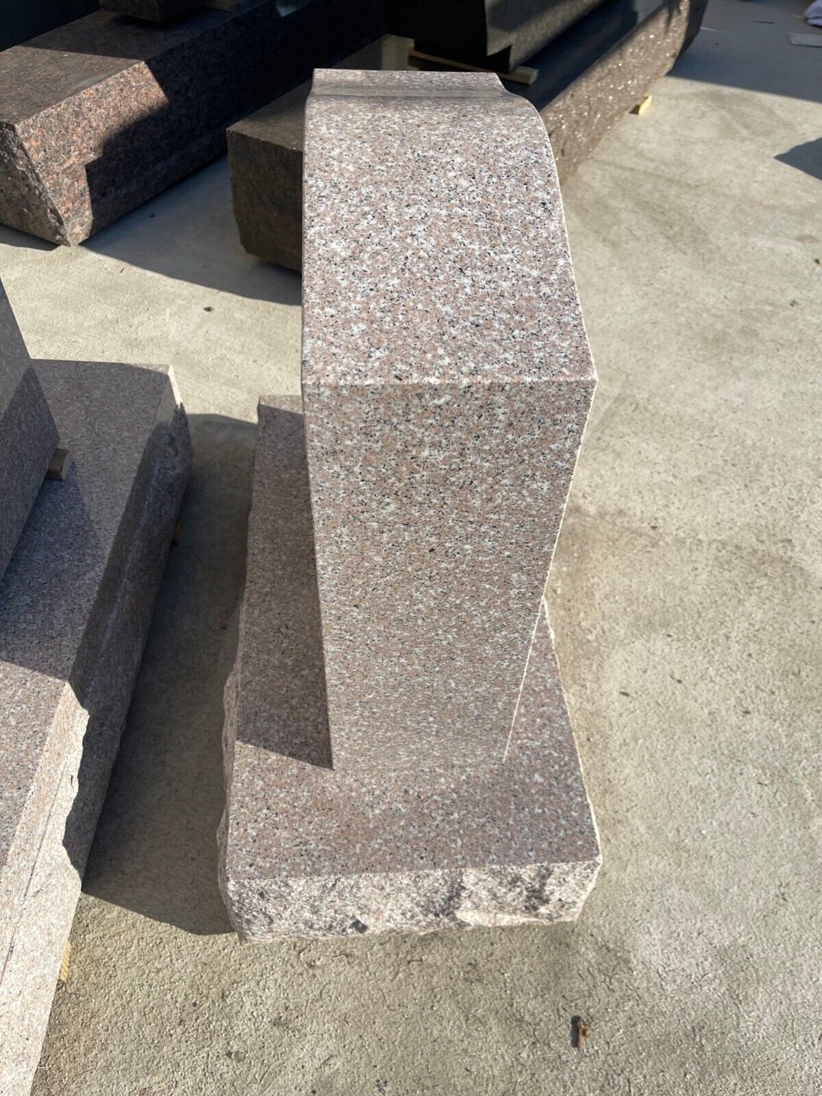 Seashell Pink Small Granite Headstone MN-42B | Monument With Engraved ...