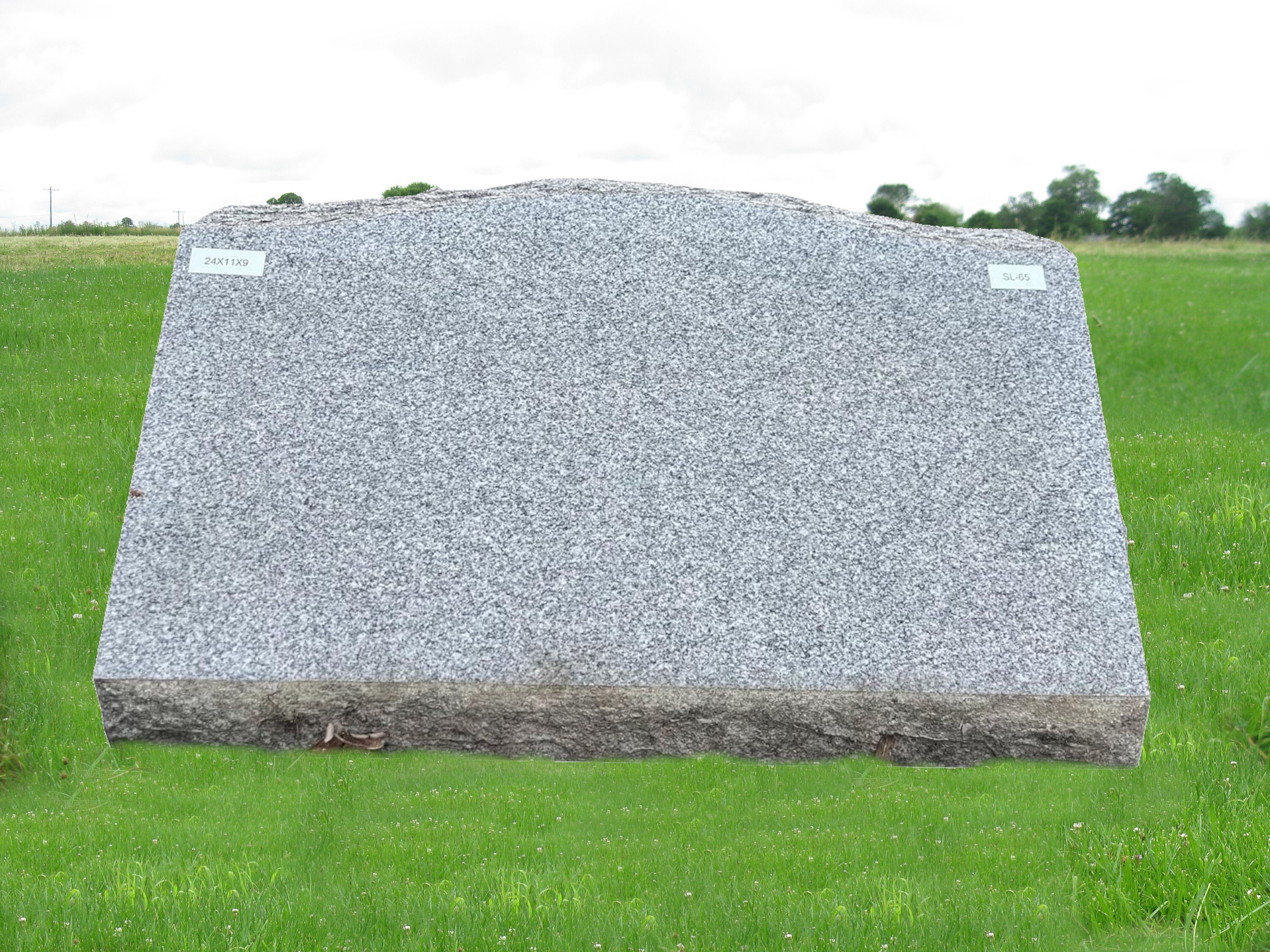 Gray Granite Slant Monument Cemetery Headstone Grave Marker SL-65 - Etsy