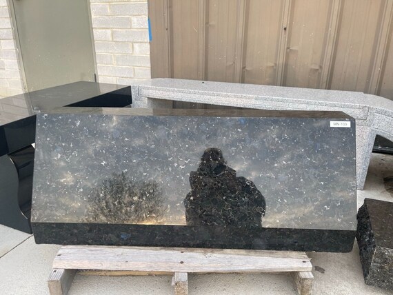 Volga Blue Granite Slant Monument Cemetery Headstone SL-01 - Etsy