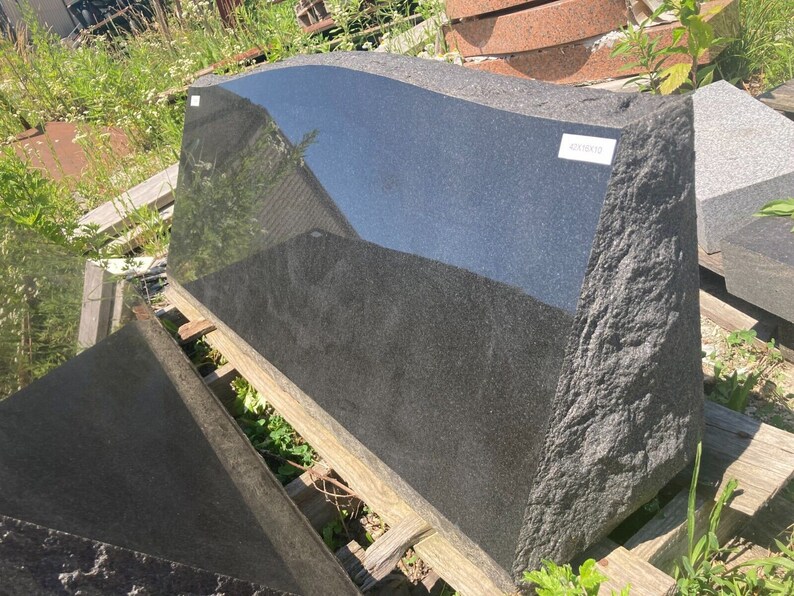 Black Granite Slant Monument Cemetery Headstone Grave Marker - Etsy