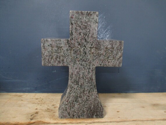 Bahama Blue Granite Memorial Cemetery Grave Marker Cross Hope - Etsy