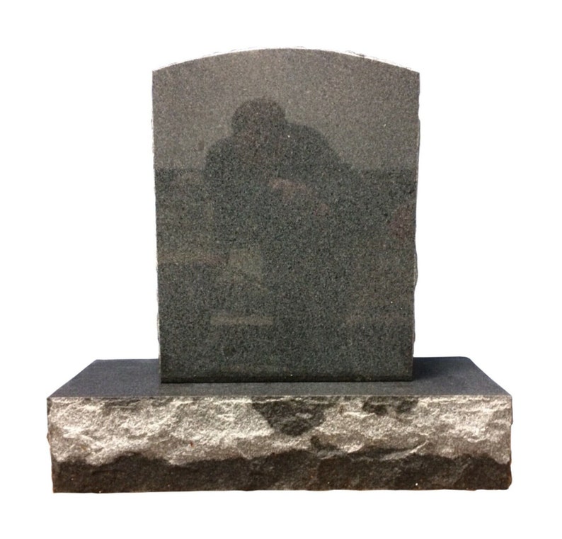 Headstone Dark Gray Granite Gravemarker Monument Tombstone Stone MN-251 ...