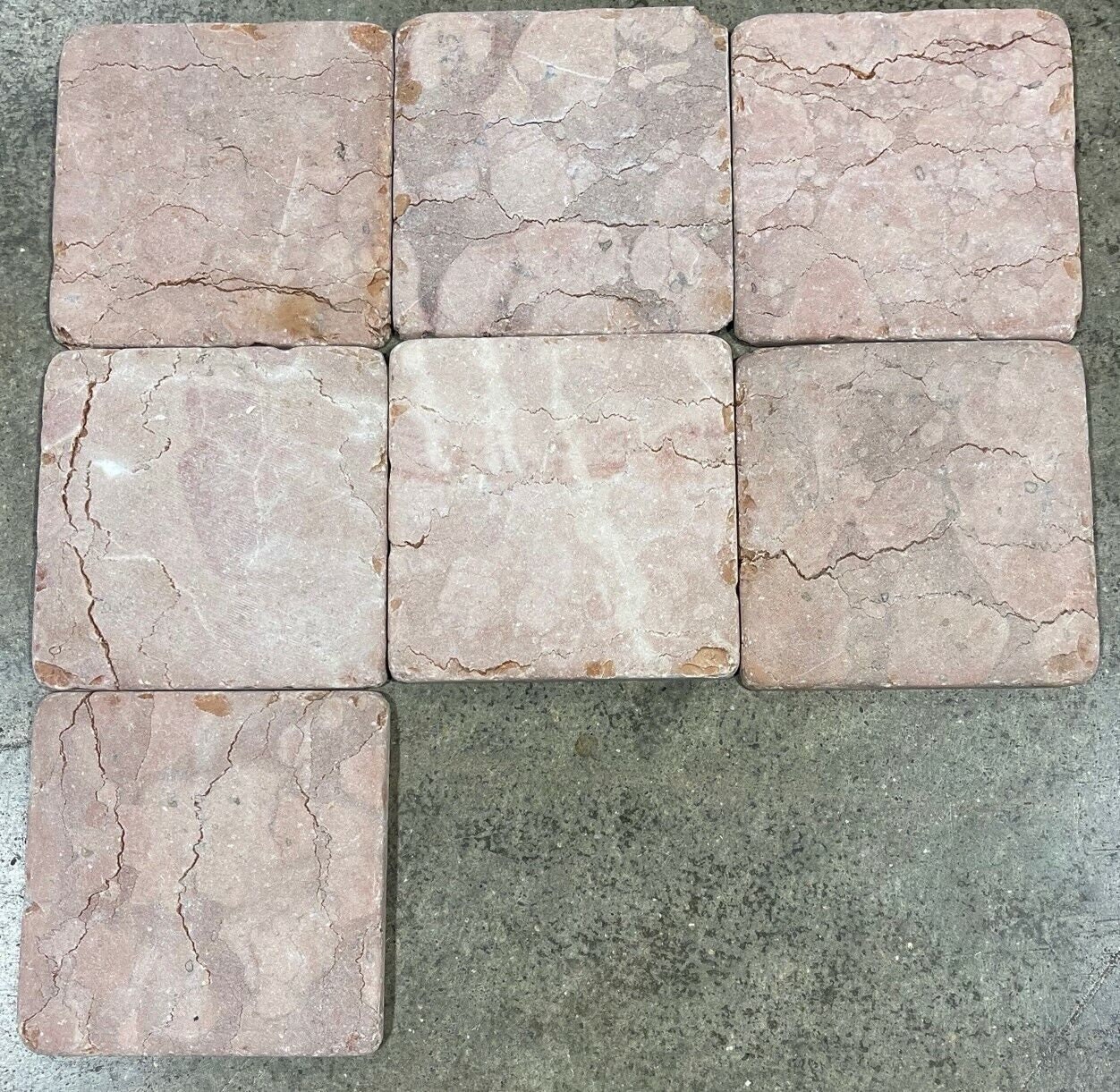 Tile Rojo Alicante Red Natural Stone About 4x4 SAMPLE PIECE - Etsy