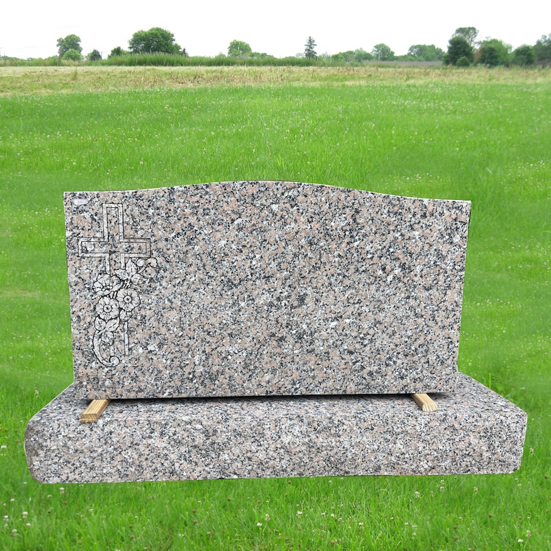 Cross Granite Grave Monument - Etsy