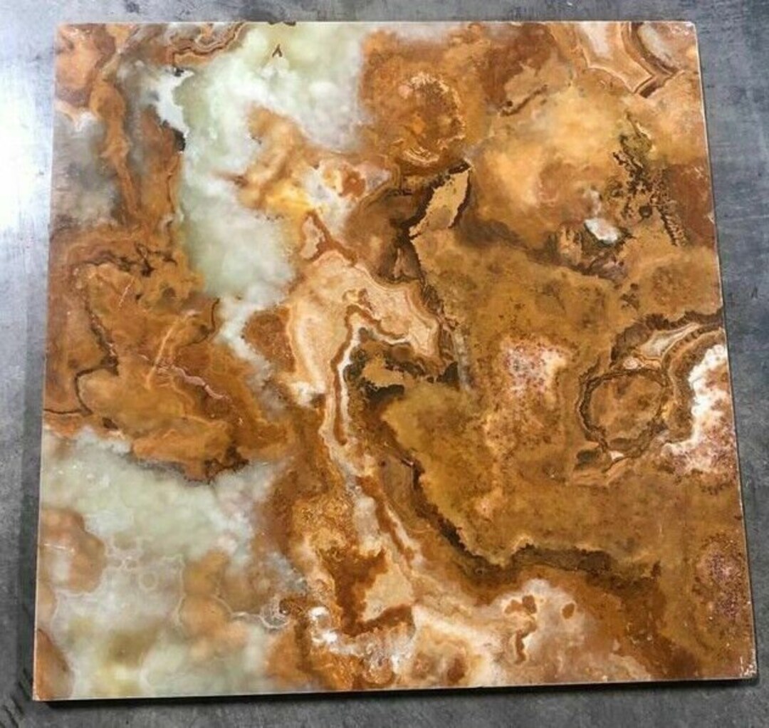 Tile Onyx Natural Stone Treasure Map Brown About 3x3 SAMPLE PIECE TS-03 ...