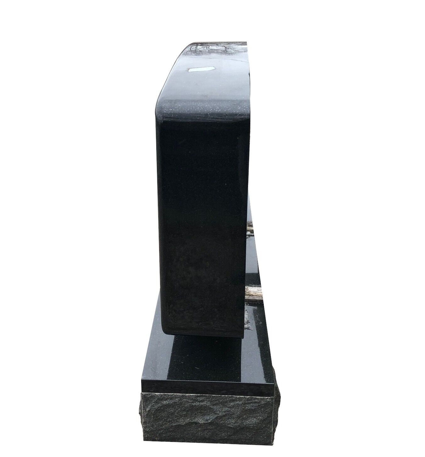 Black Granite Oval Top Monument MN-256 | Cemetery Headstone | Memorial ...
