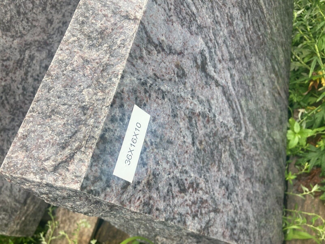 Bahama Blue Granite Western Slant Monument Cemetery Headstone - Etsy