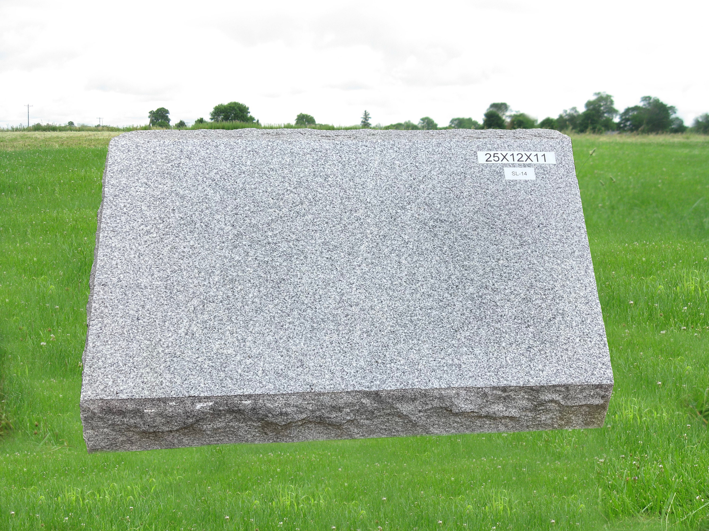 Gray Granite Slant Monument Cemetery Headstone Grave Marker SL-14 - Etsy