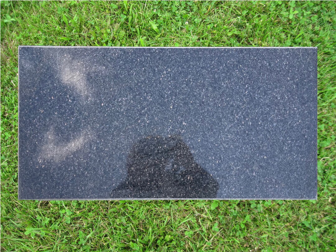 Black Galaxy Granite Cemetery Grass Headstone Flat Grave Marker 24x12 ...