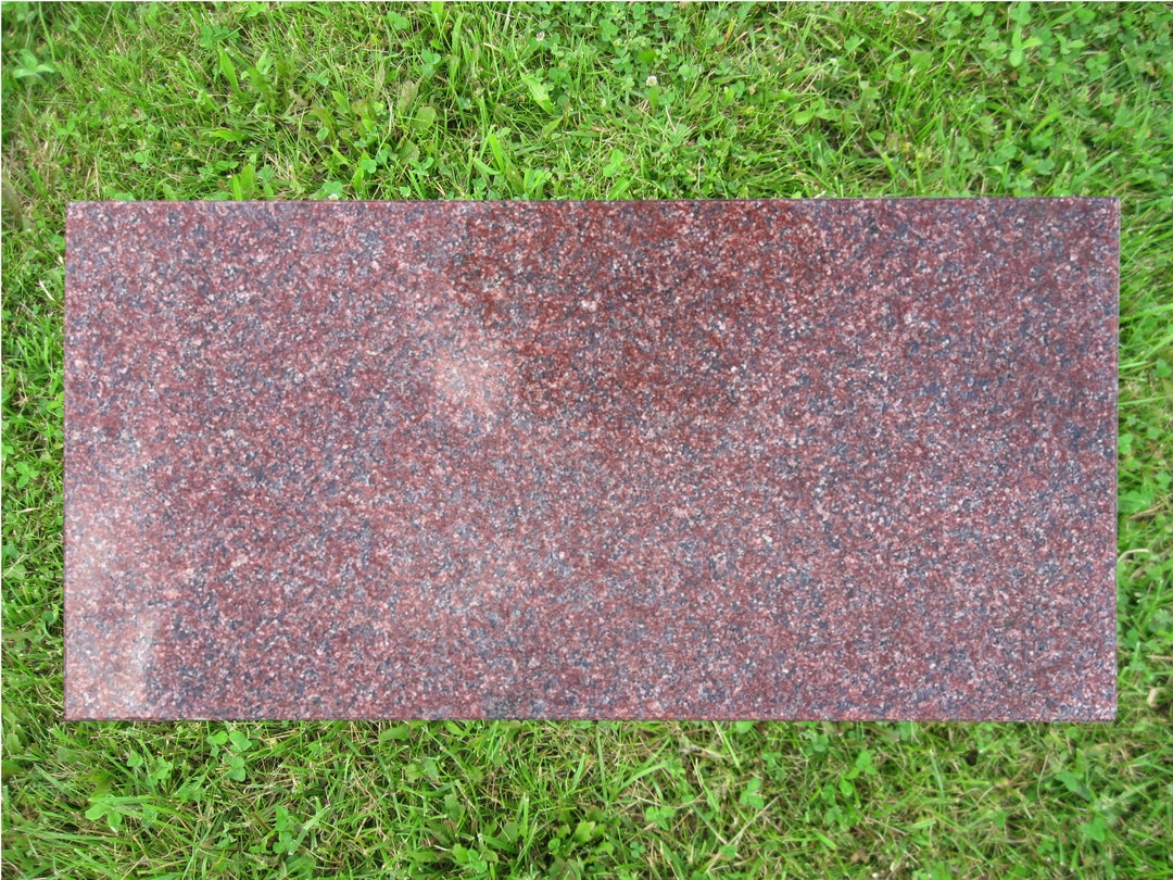 Cardinal Red Granite Cemetery Grass Headstone Flat Grave Marker 24x12 ...