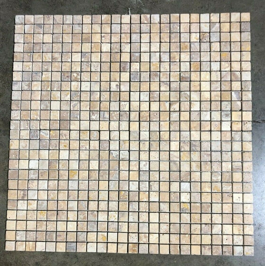 12X12 Tile Goldrush Gold Mosaic Natural Stone Backsplash (100 Tiles) T ...