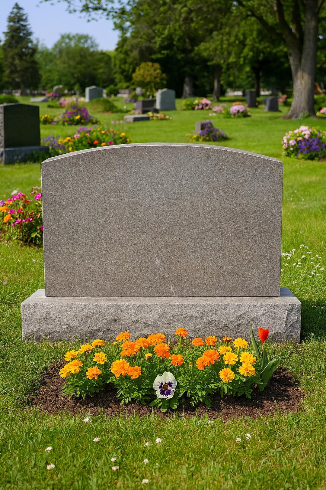 Monument Seashell Pink Gravestone Tombstone Granite Marker Cemetery ...