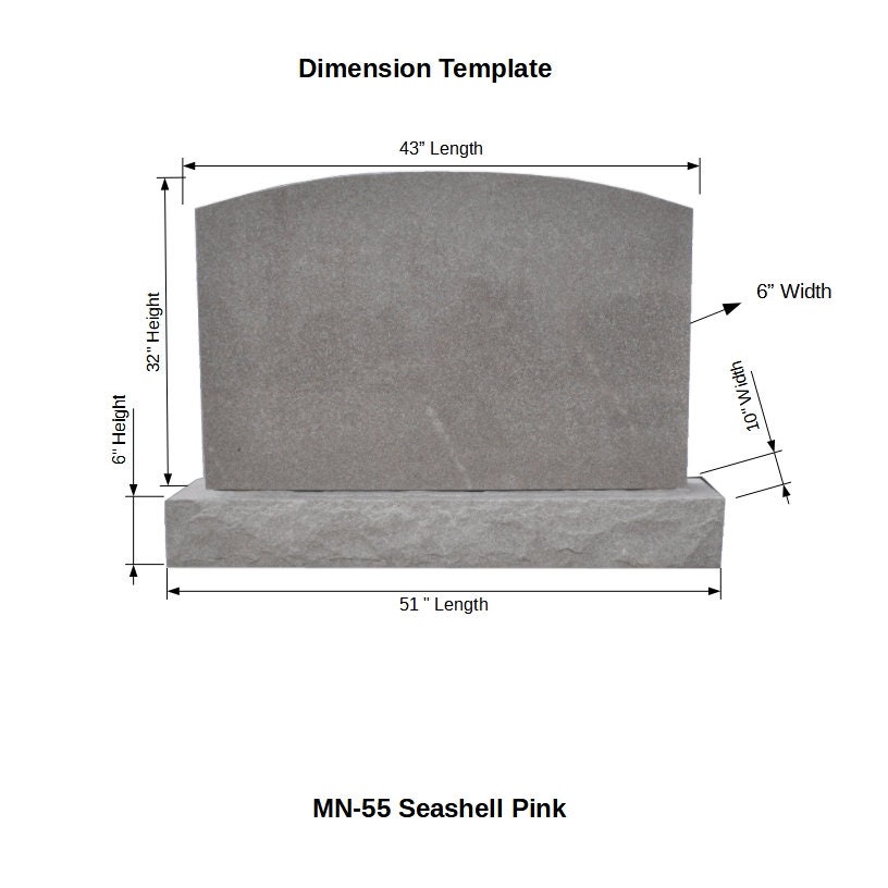 Monument Seashell Pink Gravestone Tombstone Granite Marker Cemetery ...