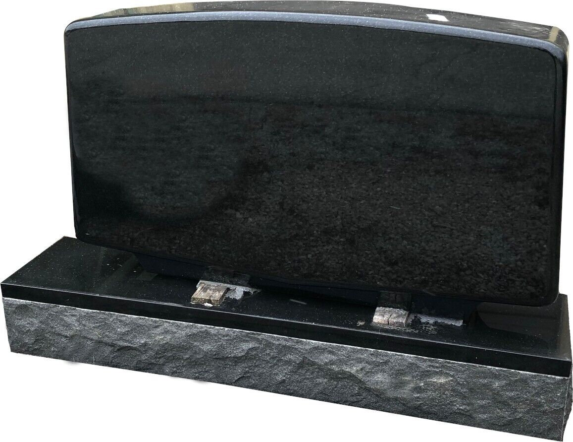 Black Granite Oval Top Monument MN-256 | Cemetery Headstone | Memorial ...