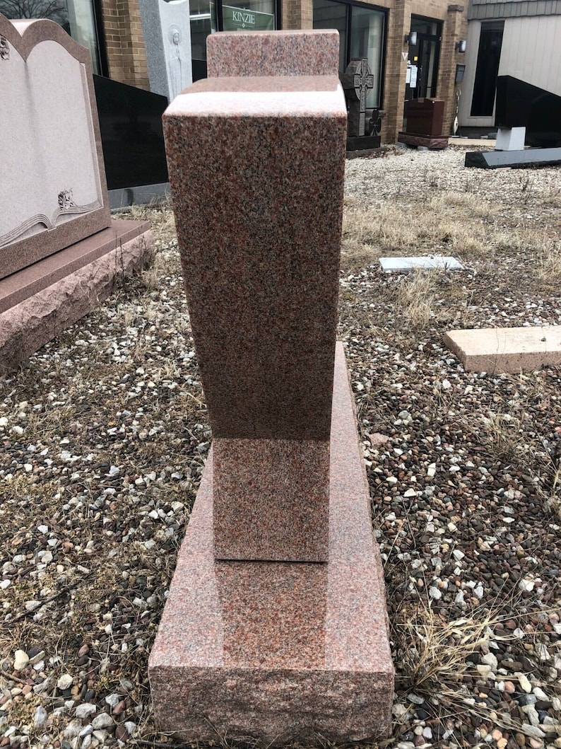 Pink Granite Grave Marker Cemetery Monument Head Stone Tomb - Etsy