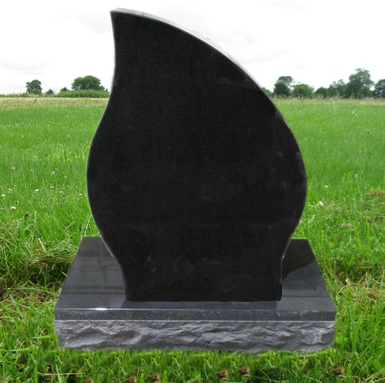 Black Granite Teardrop Monument MN-227 | Cemetery Headstone | Grave ...