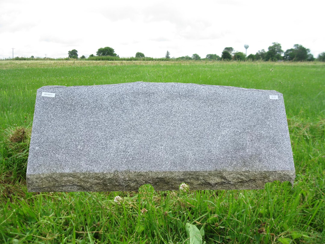 Gray Granite Slant Monument SL-33 | Cemetery Headstone | Grave Marker ...