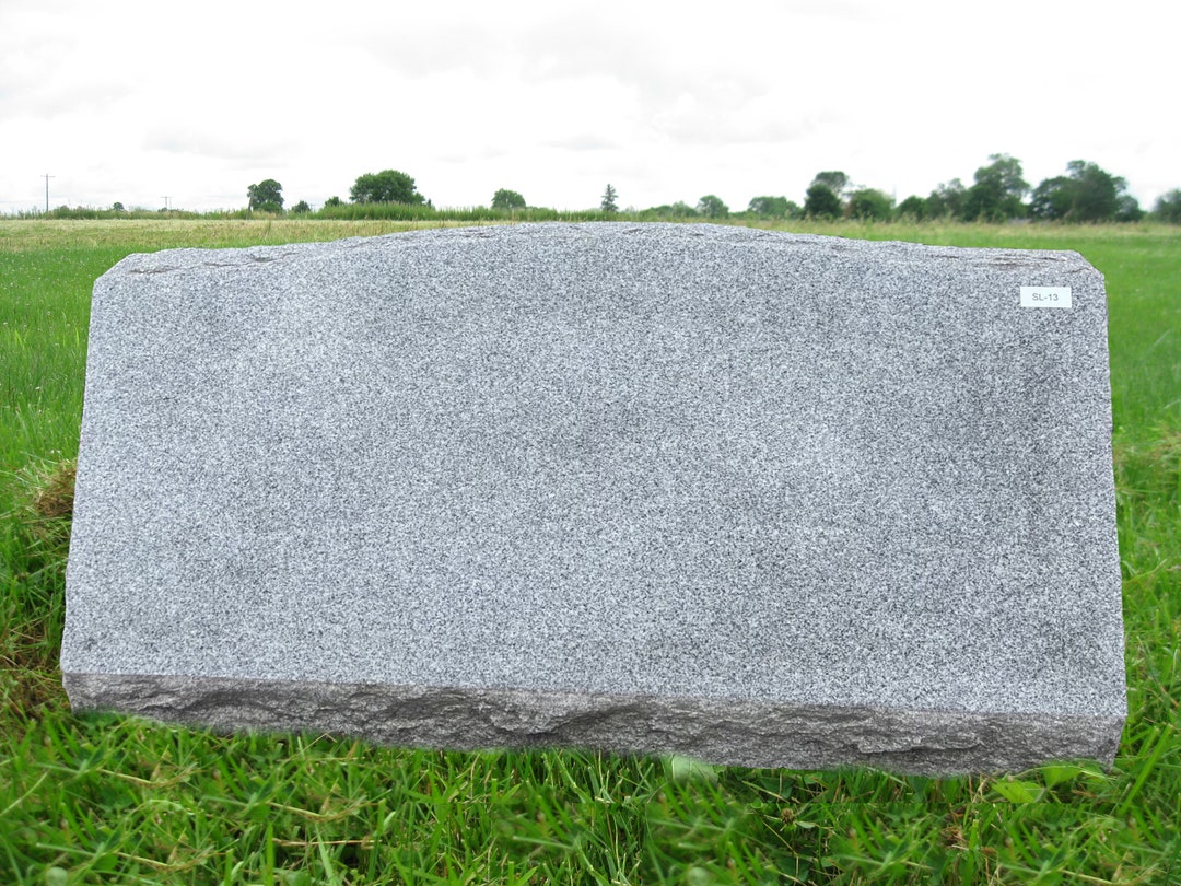 Gray Granite Slant Monument SL-13 | Cemetery Headstone | Grave Marker ...