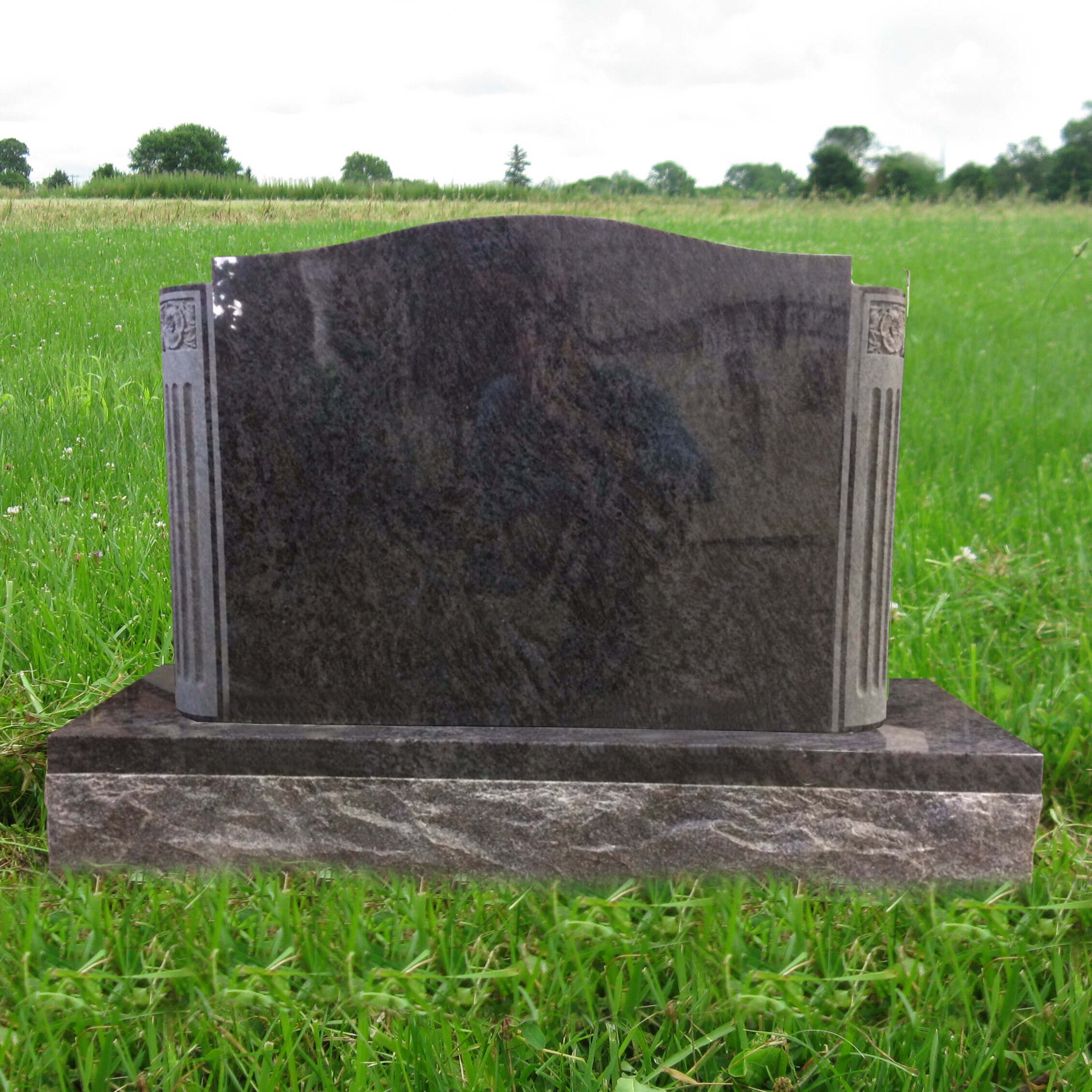 Bahama Blue Granite Headstone MN-242 | Monument, Gravestone, Tombstone ...