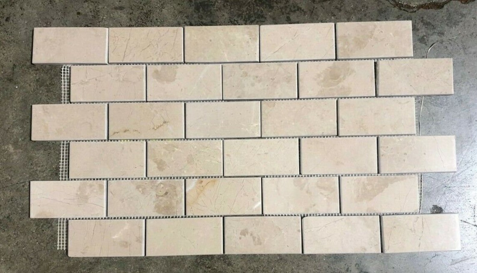 Tile Creamy Marble Subway Backsplash Backsplash 2x4 BOX OF 10 - Etsy