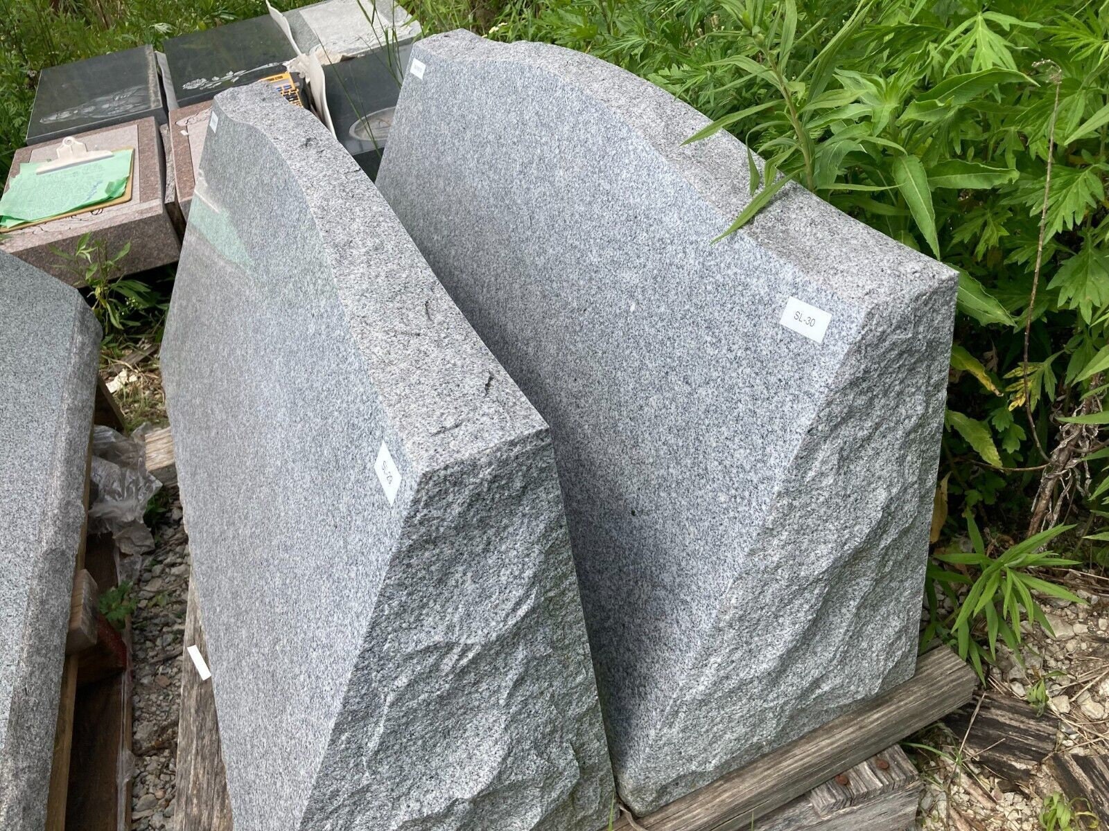 Gray Granite Slant Monument Cemetery Headstone Grave Marker - Etsy